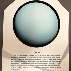 Solar System (9) Planet Sticker Decals on Informational Cards - Etsy