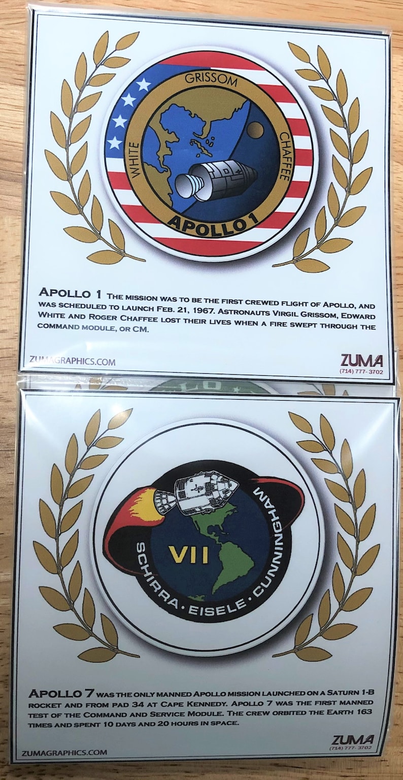 14 NASA Apollo Mission Sticker Decals Collector's Edition - Etsy