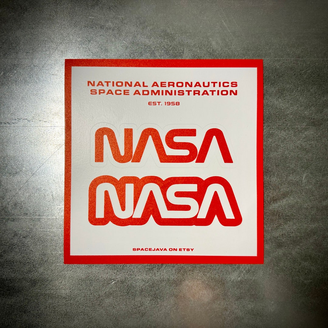 NASA Red Logo Stickers - Etsy
