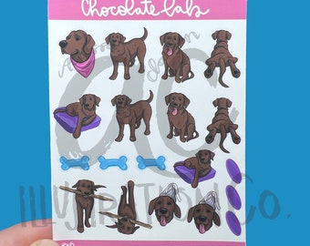 Chocolate Lab Sticker Chocolate Labrador Retriever Chocolate - Etsy