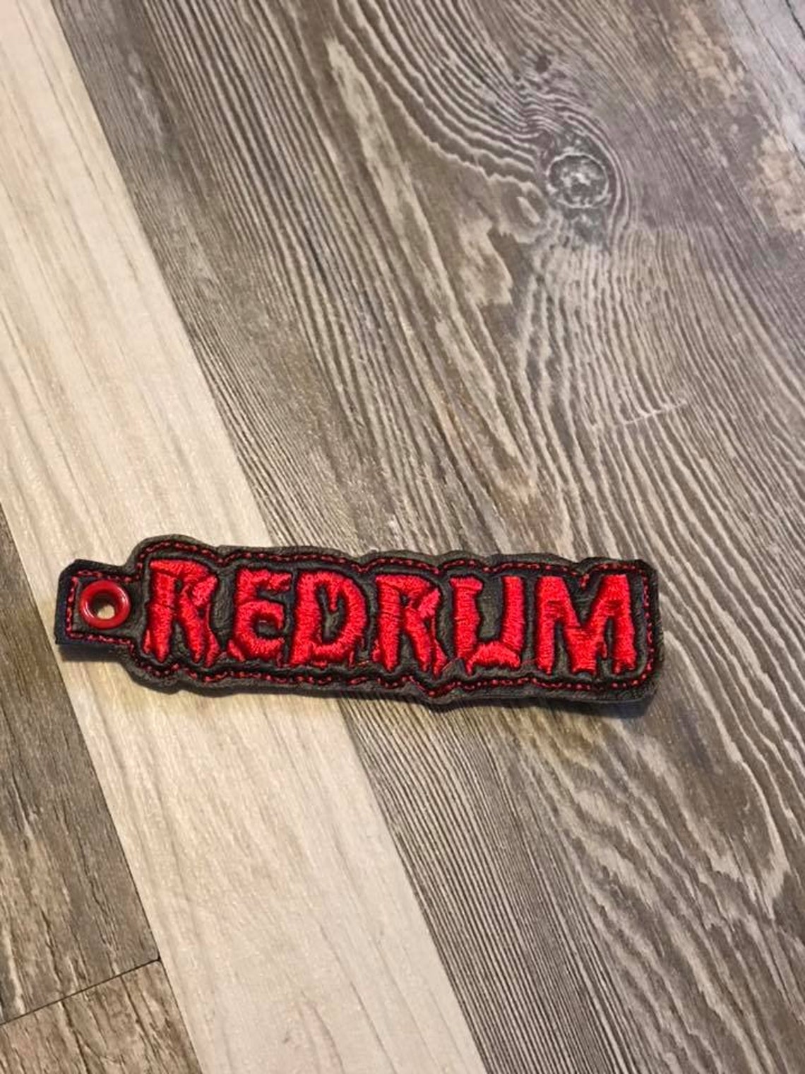 REDRUM Murder Spelled Backwards Horror Key Fob Embroidery - Etsy