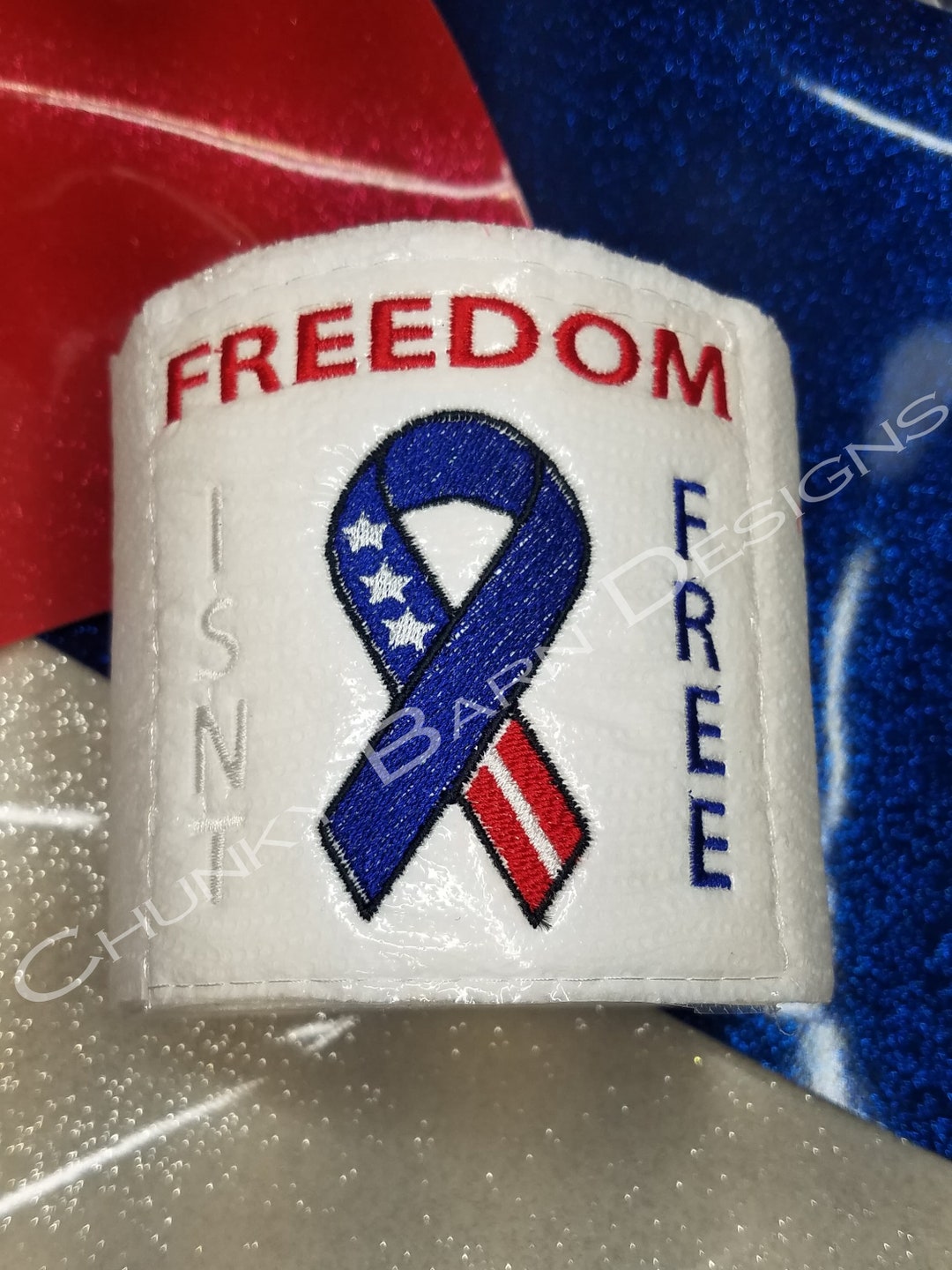 Freedom Isnt Free Awareness Ribbon Embroidery Digital File Design for ...