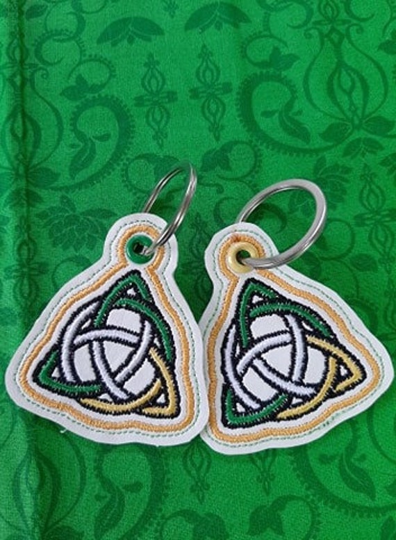 Celtic Knot Key Fob Key Chain Digital Embroidery File 4x4 | Etsy