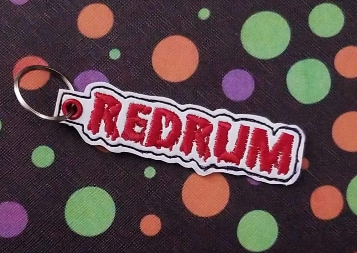 REDRUM Murder Spelled Backwards Horror Key Fob Embroidery - Etsy