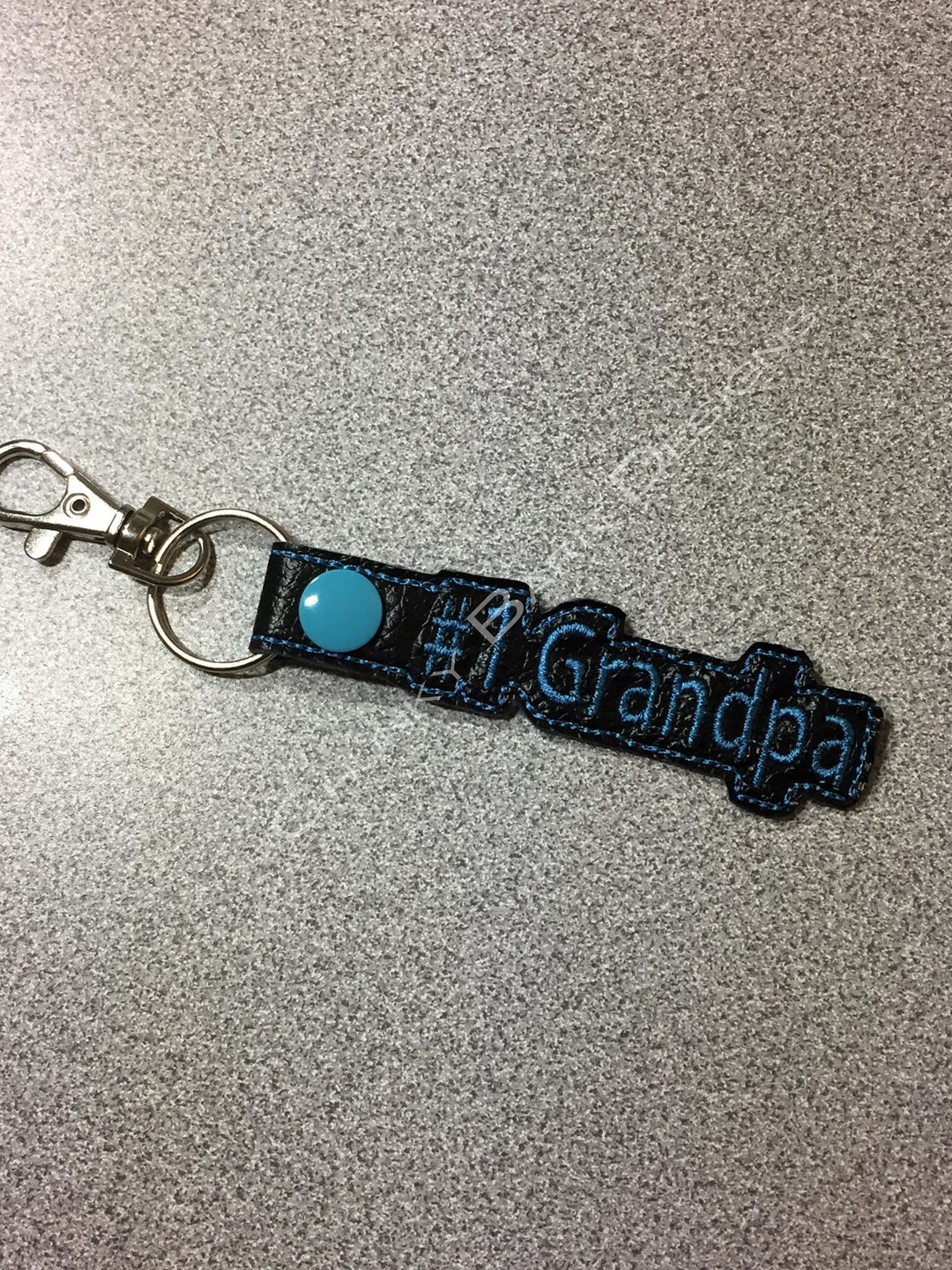 Grandpa #1 Key Fob Embroidery Digital Design File - Etsy