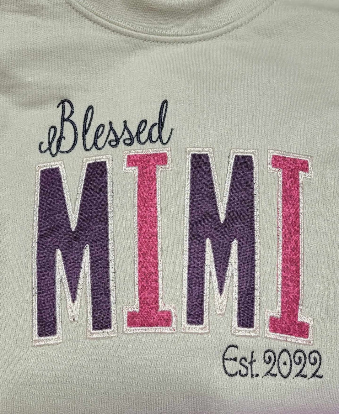 MIMI, Applique, Cursive, Curved, Established, PES, Embroidery Design ...