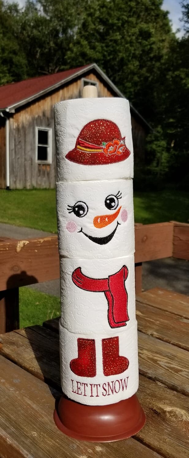 Snowman Series Ladies Hat Flowers Embroidery Digital Design for 4x4 ...