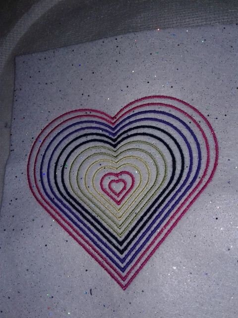 Colorful Heart Kitchen Towels Paper Towel Embroidery | Etsy