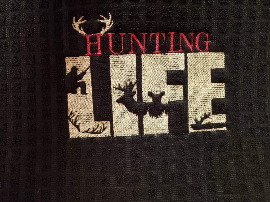 Hunting Life Embroidery Digital Design File 5x7 Farm Gift Deer Doe ...