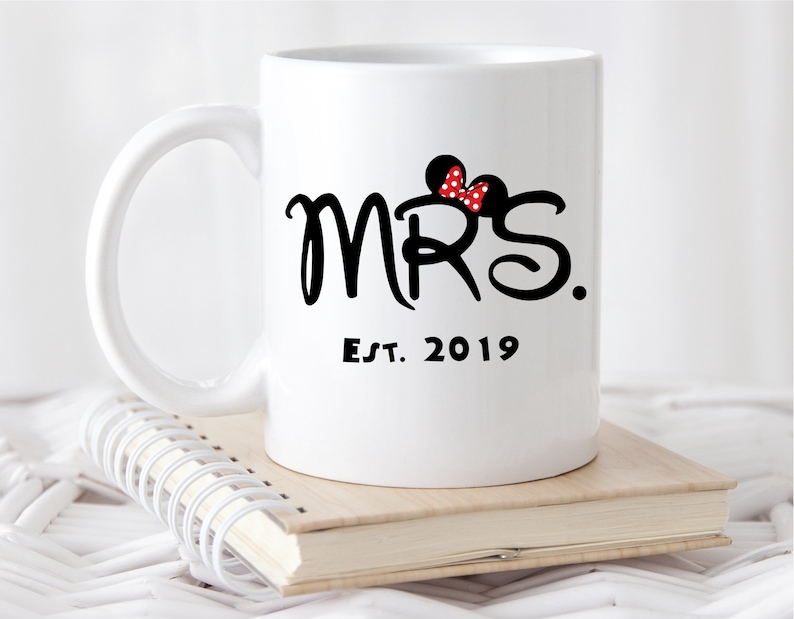 Mr and Mrs Disney Established Mug Set couple wedding mug set | Etsy