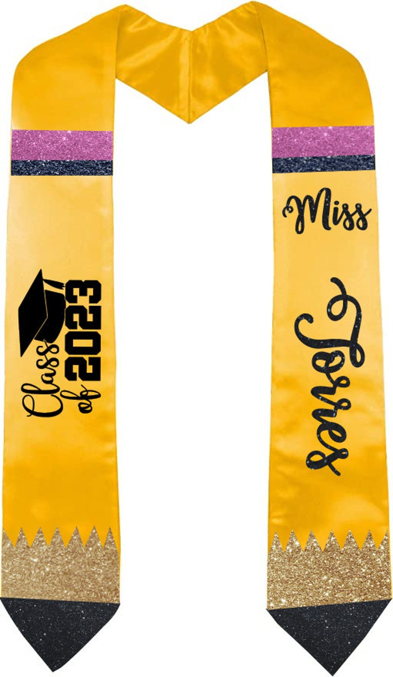 Graduation Teacher Pencil Stoles - Etsy