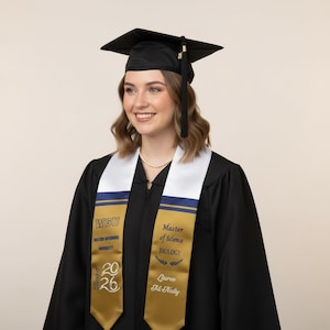 Personalized University Graduation Stole With Degree & Major | Custom ...