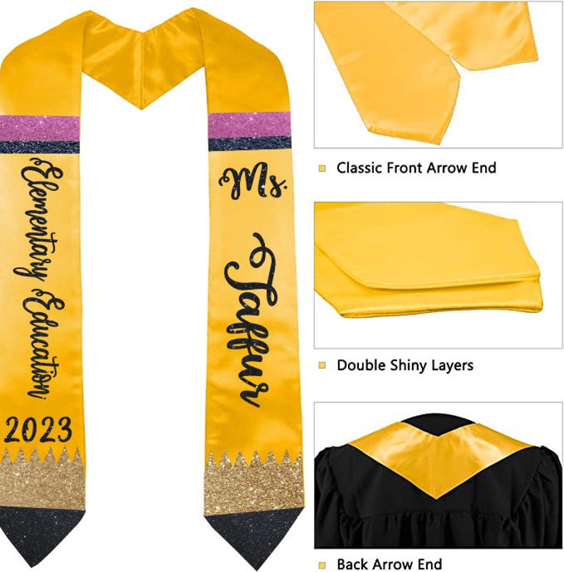 Graduation Teacher Pencil Stoles - Etsy