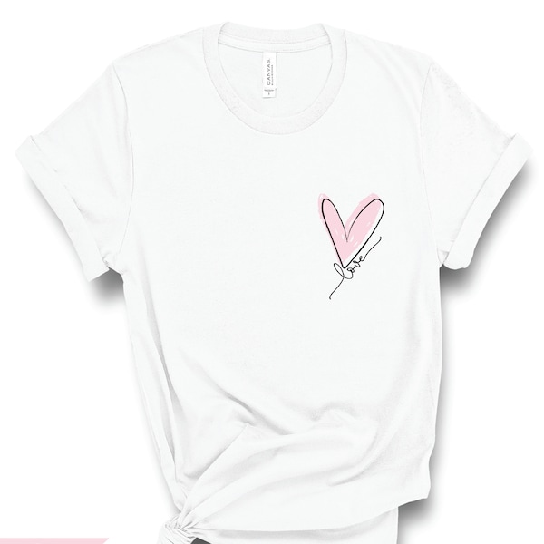 Heart Tshirts for Women - Etsy