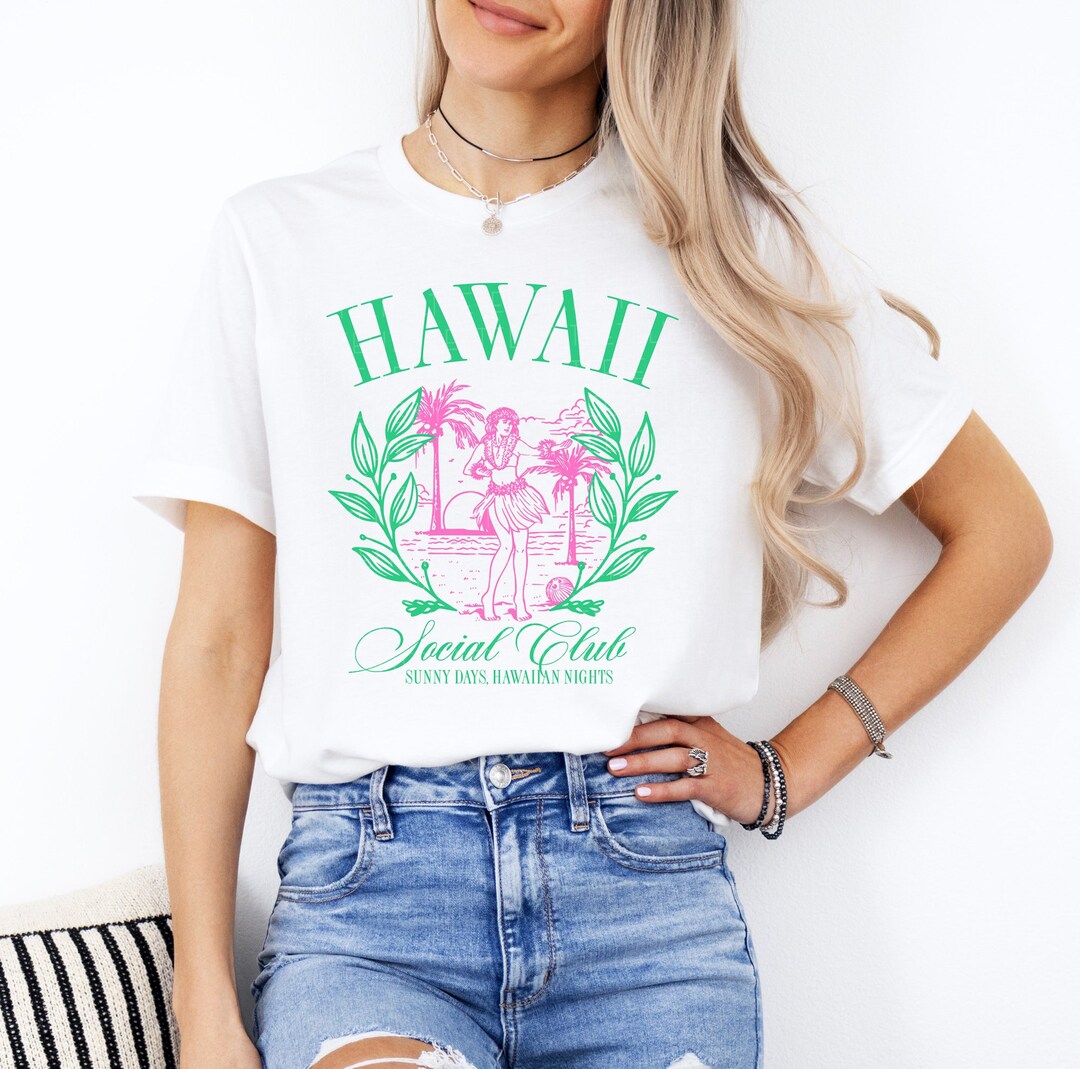 Hawaii Shirt Hawaii Social Club T-shirt Travel Shirt Aloha Shirt ...