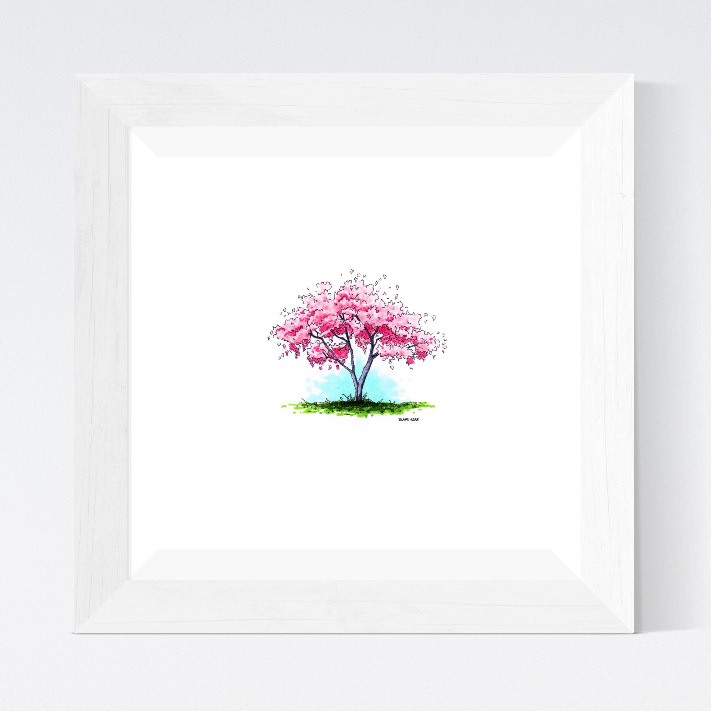 Cherry Tree Art Print | Botanical Drawing | Cherry Tree Illustration ...