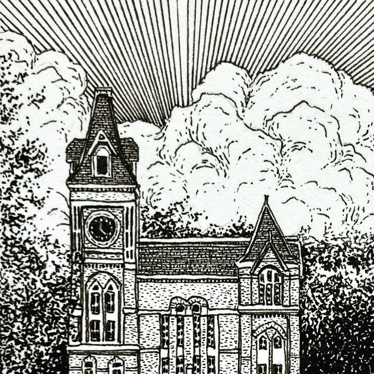 Emory University's Oxford Campus Art Print | Decatur, Georgia | Emory ...