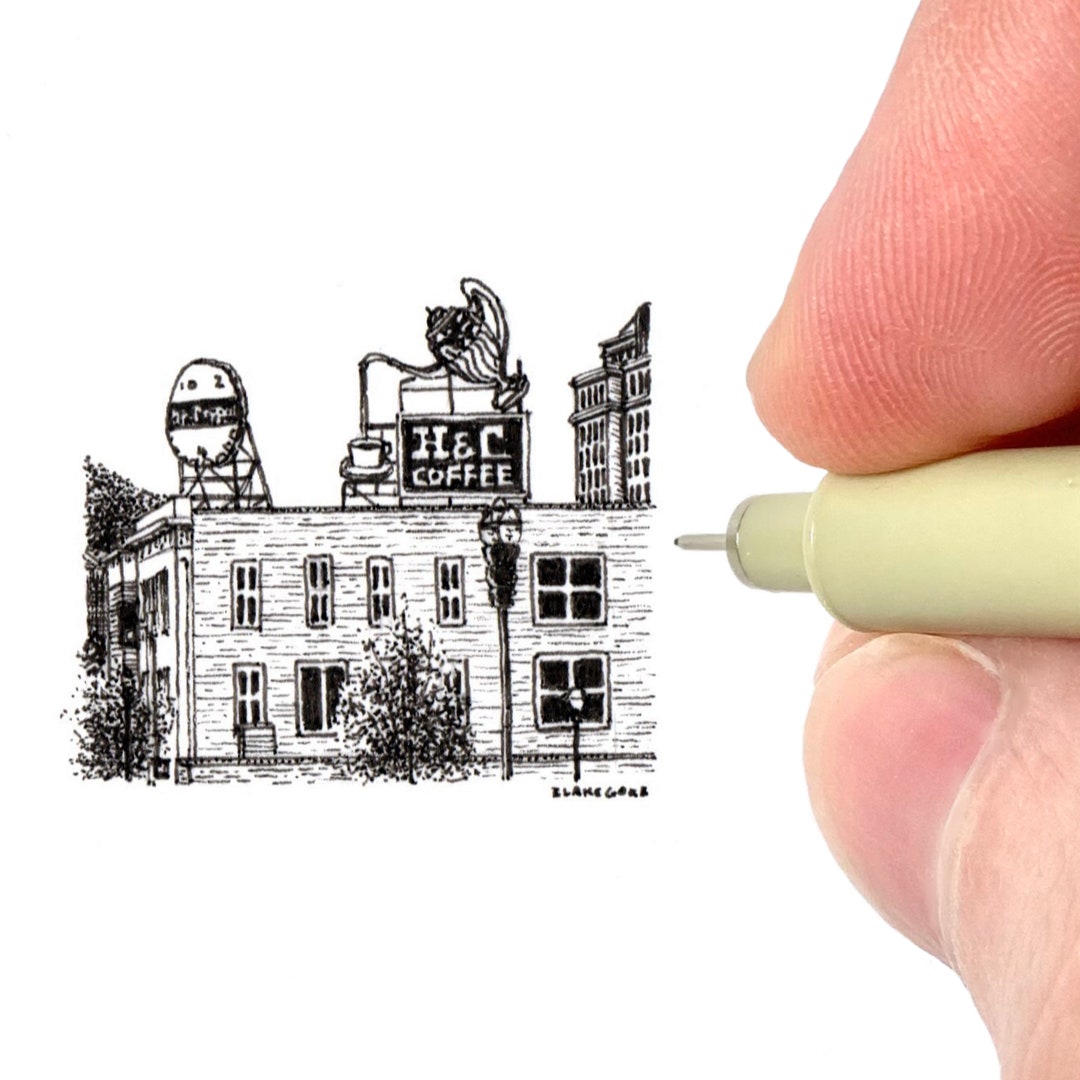 Roanoke Virginia Skyline Art Print: Miniature Star City Illustration - Etsy