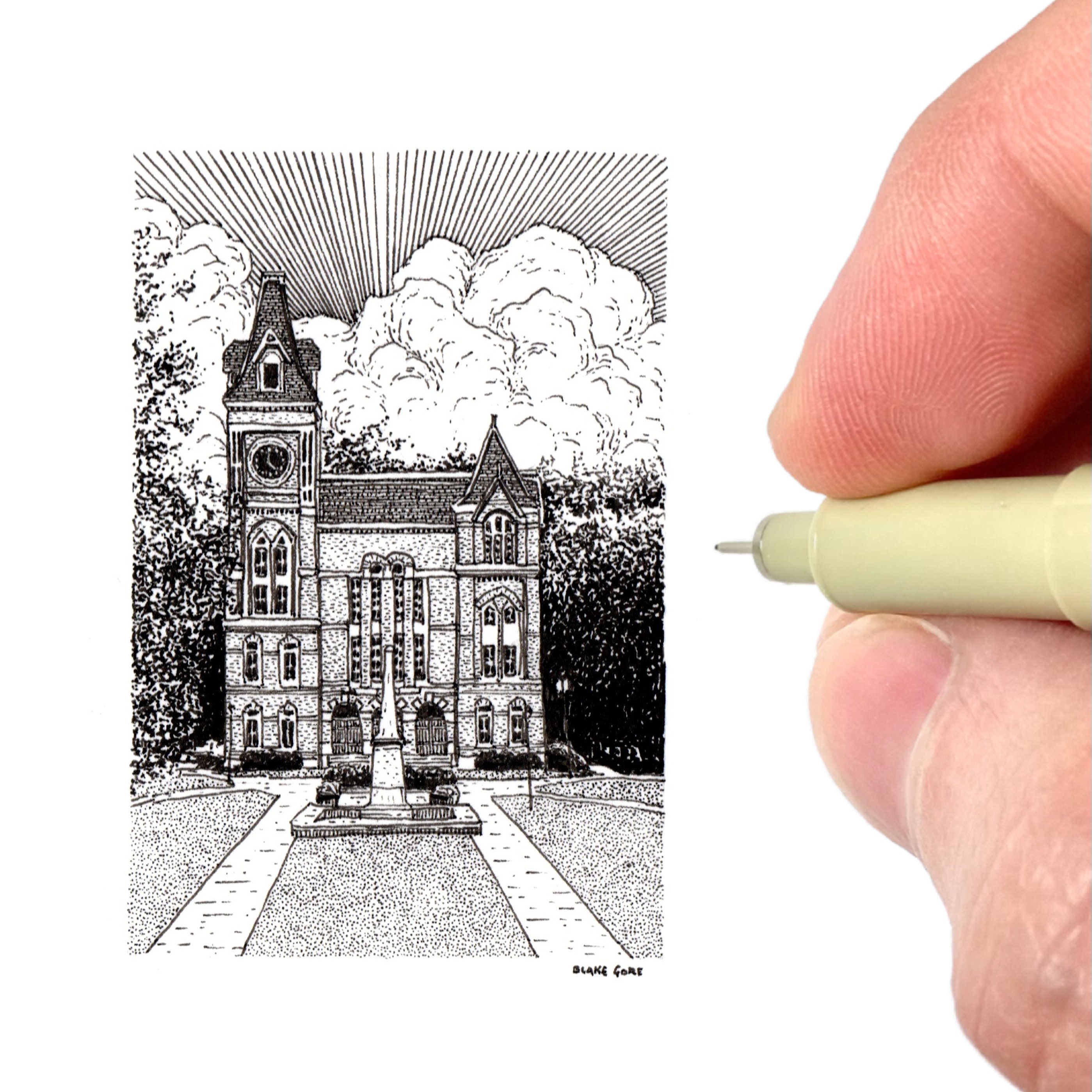 Emory University's Oxford Campus Art Print | Decatur, Georgia | Emory ...