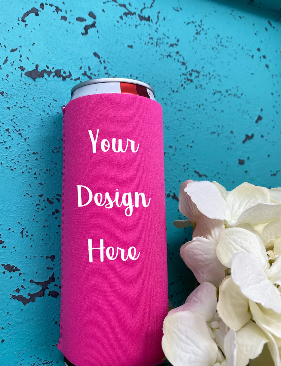 Custom Slim Can Beverage Insulator - Single Side Design - Etsy