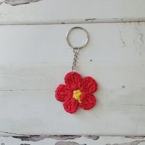 Crochet Flower Key Holder/daisy Key Chain/flower Keyring - Etsy