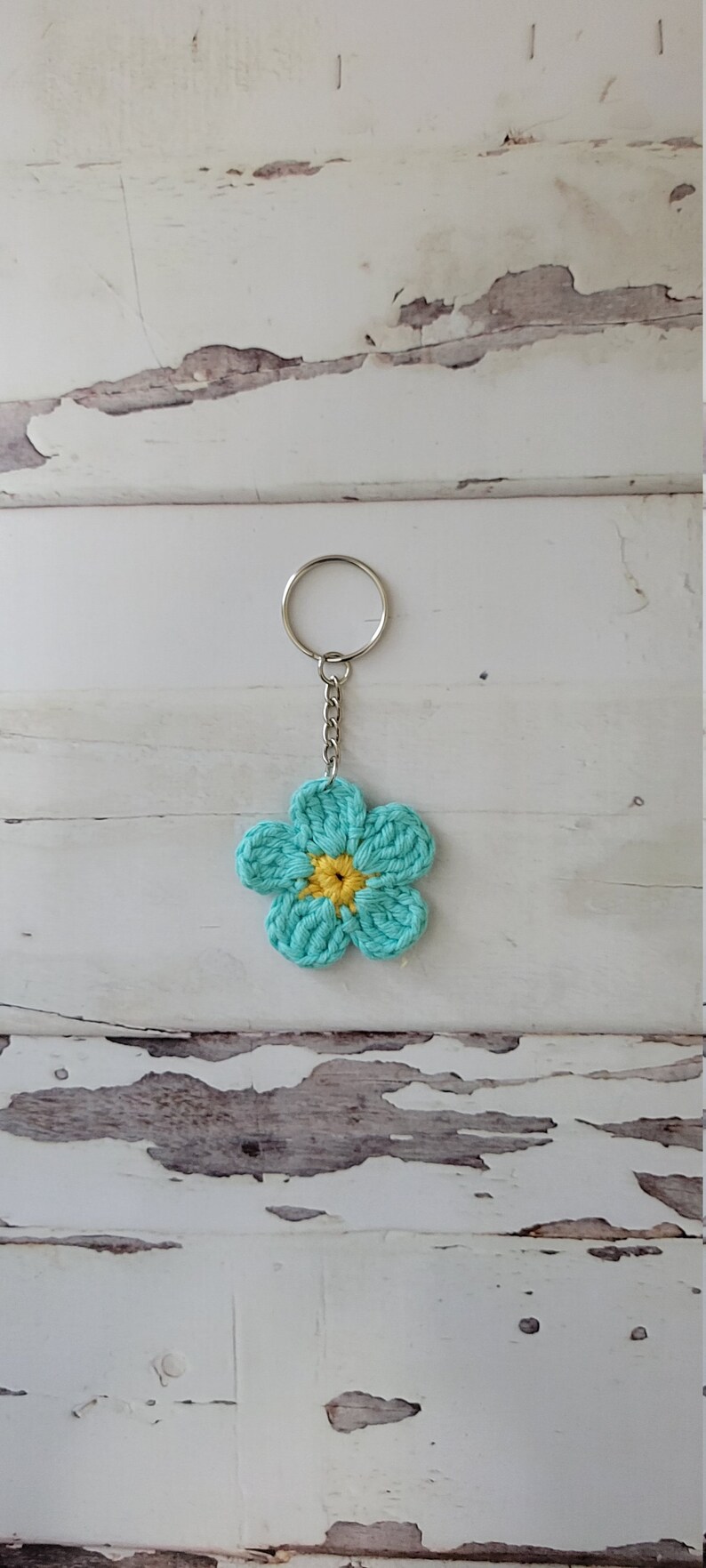 Crochet Flower Key Holder/daisy Key Chain/flower Keyring - Etsy