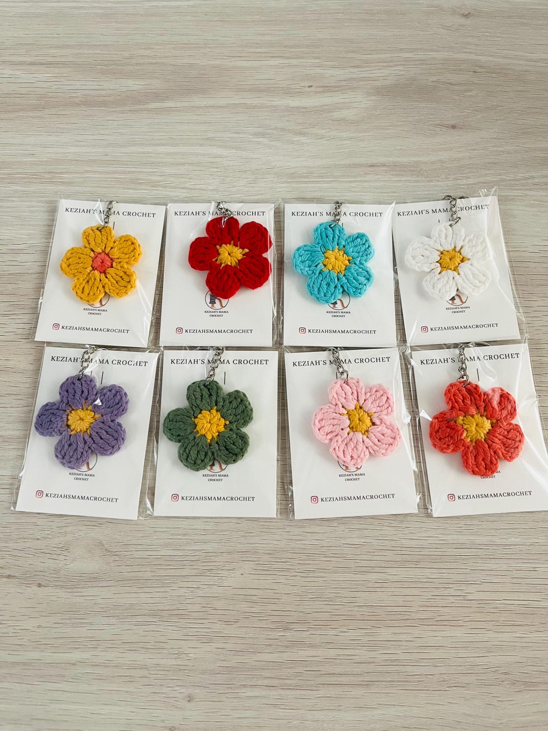 Crochet Flower Key Holder/daisy Key Chain/flower Keyring - Etsy