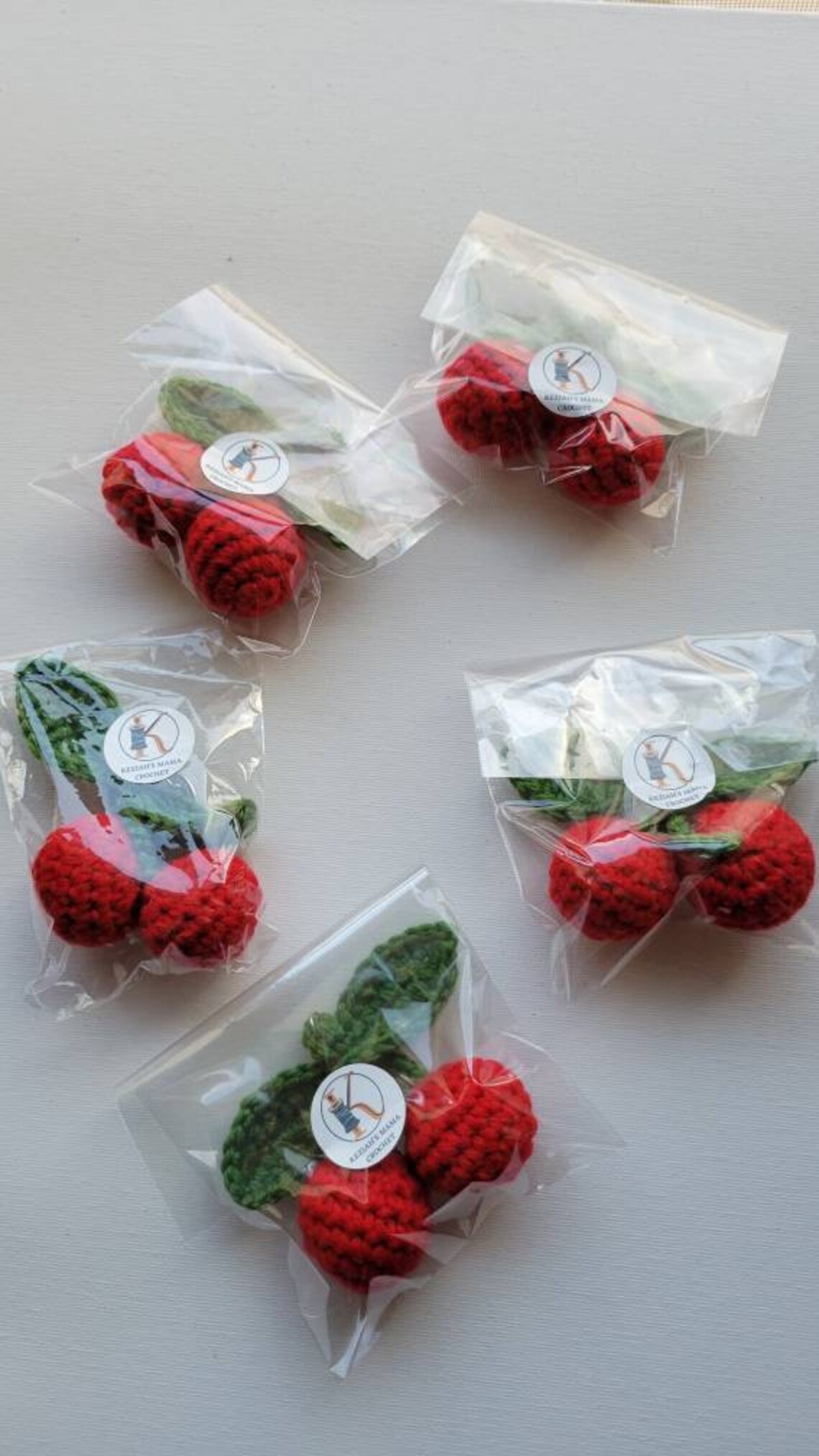 Crochet Cherry Keychain/cherry Keyring/cherry - Etsy