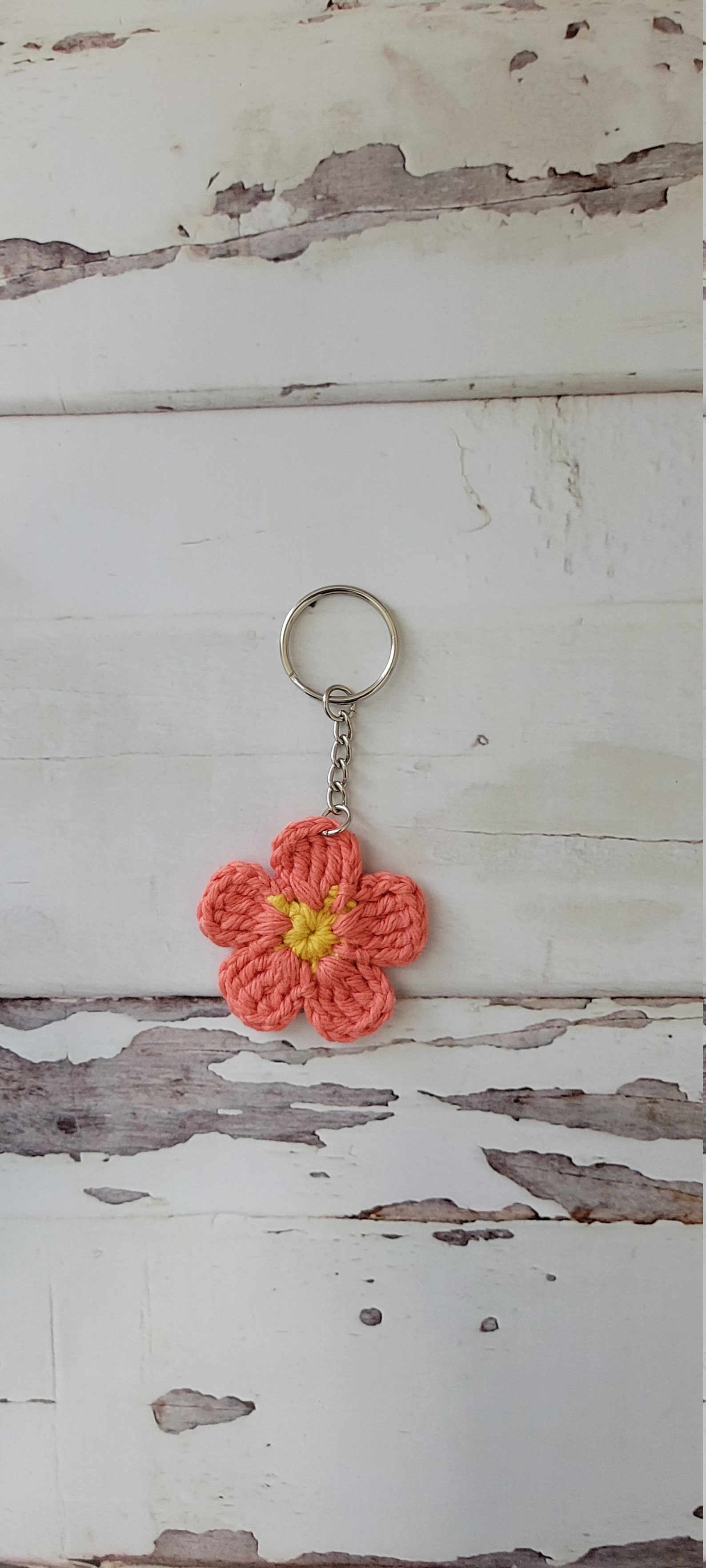 Crochet Flower Key Holder/daisy Key Chain/flower Keyring - Etsy