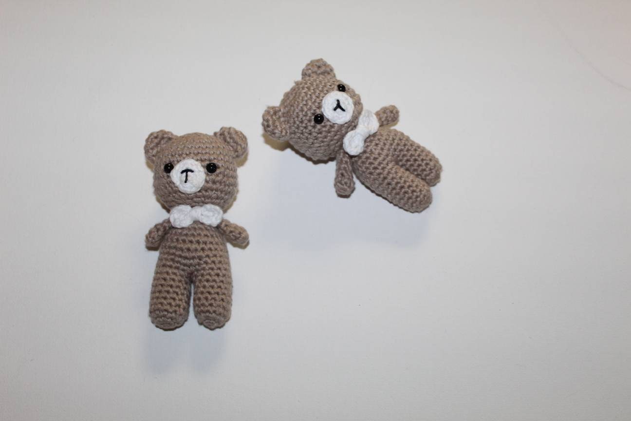 Amigurumi Bear Keyring/handmade Crochet Brown Bear Keychain | Etsy