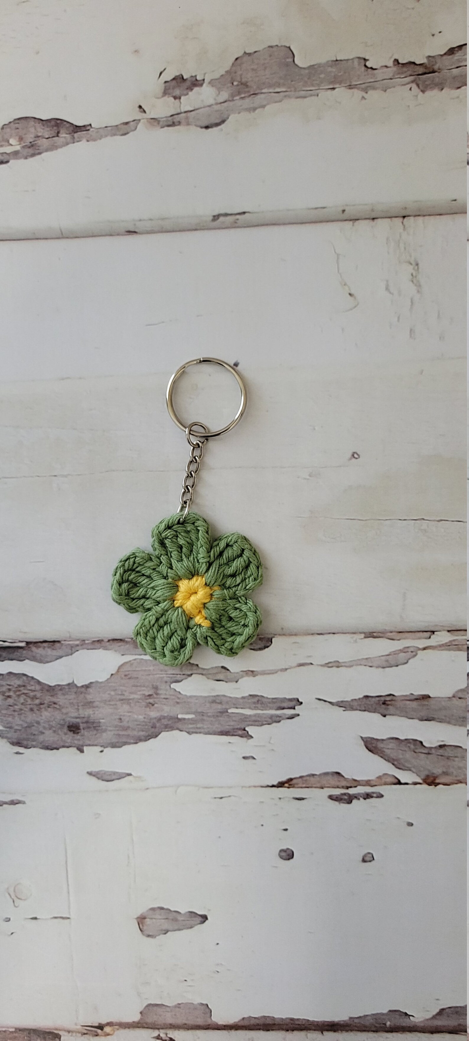 Crochet Flower Key Holder/daisy Key Chain/flower Keyring - Etsy