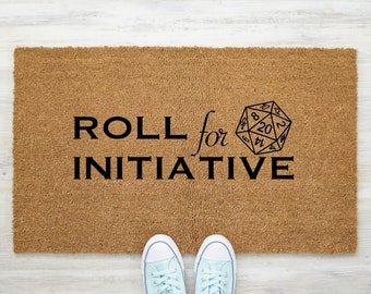 Roll for Initiative Doormat Dungeons and Dragons Doormat D&D | Etsy