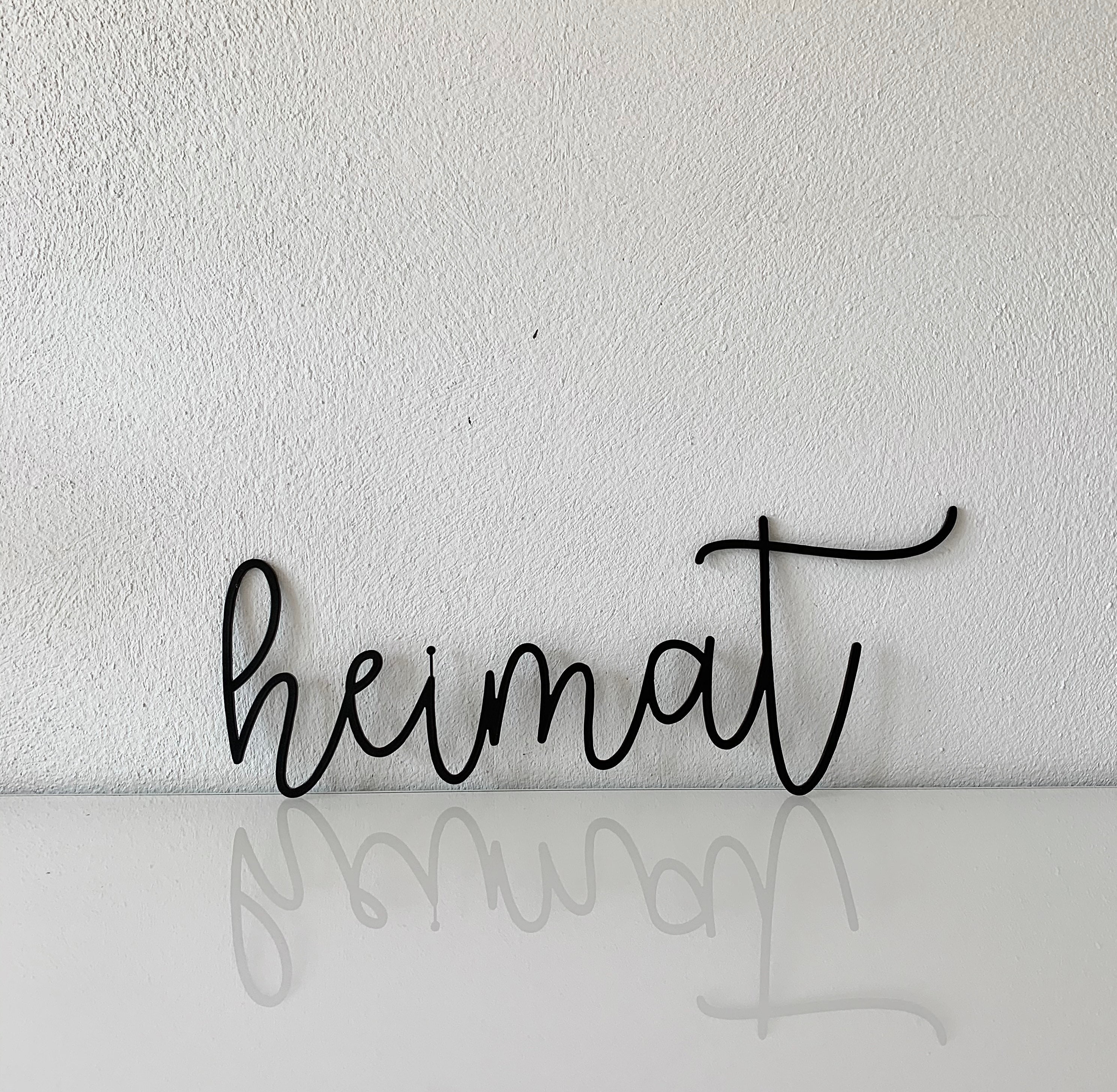 Schriftzug heimat aus Edelstahl in schwarz | Etsy