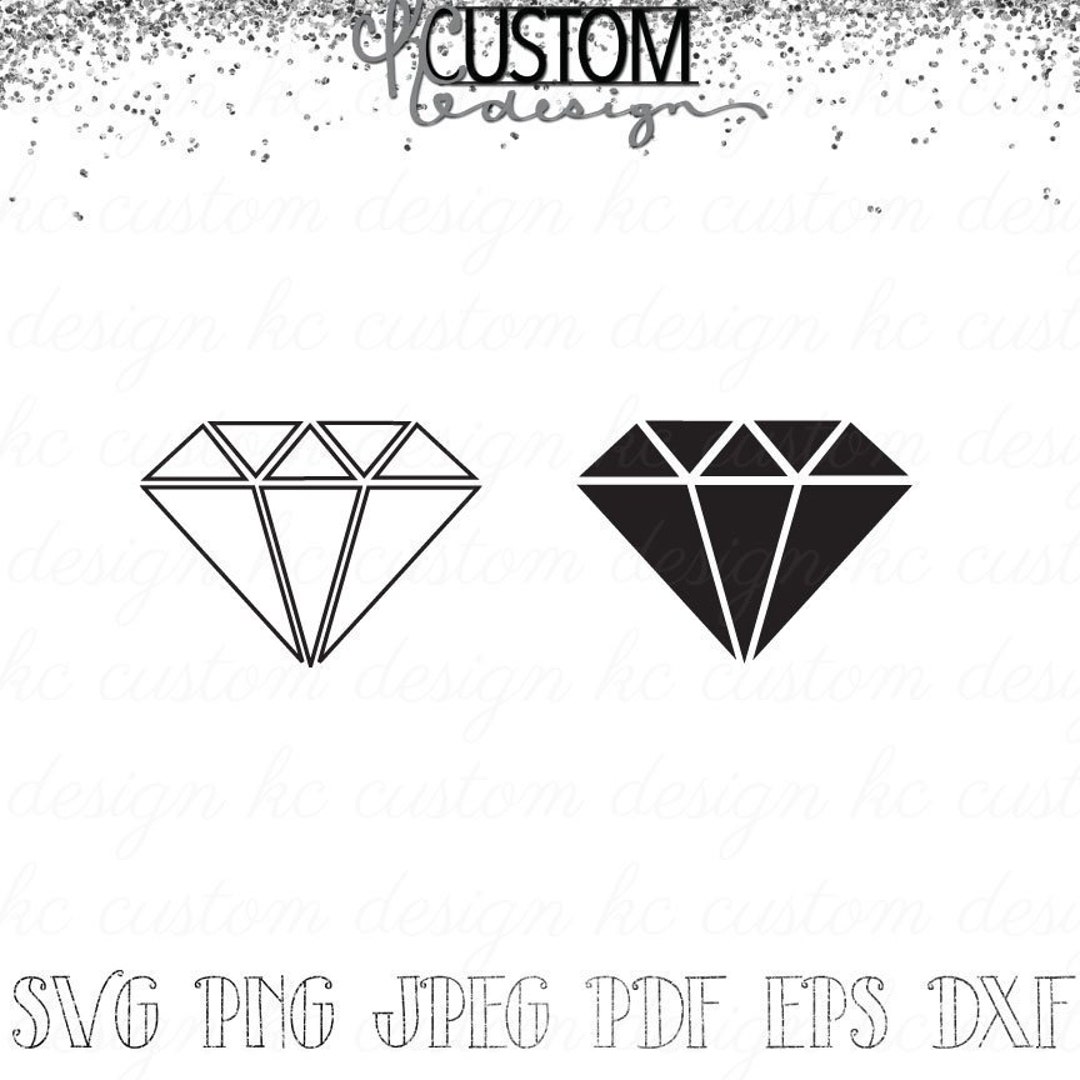 Diamond SVG | Diamond Clip Art | Diamond Vector SVG | Instant Download ...
