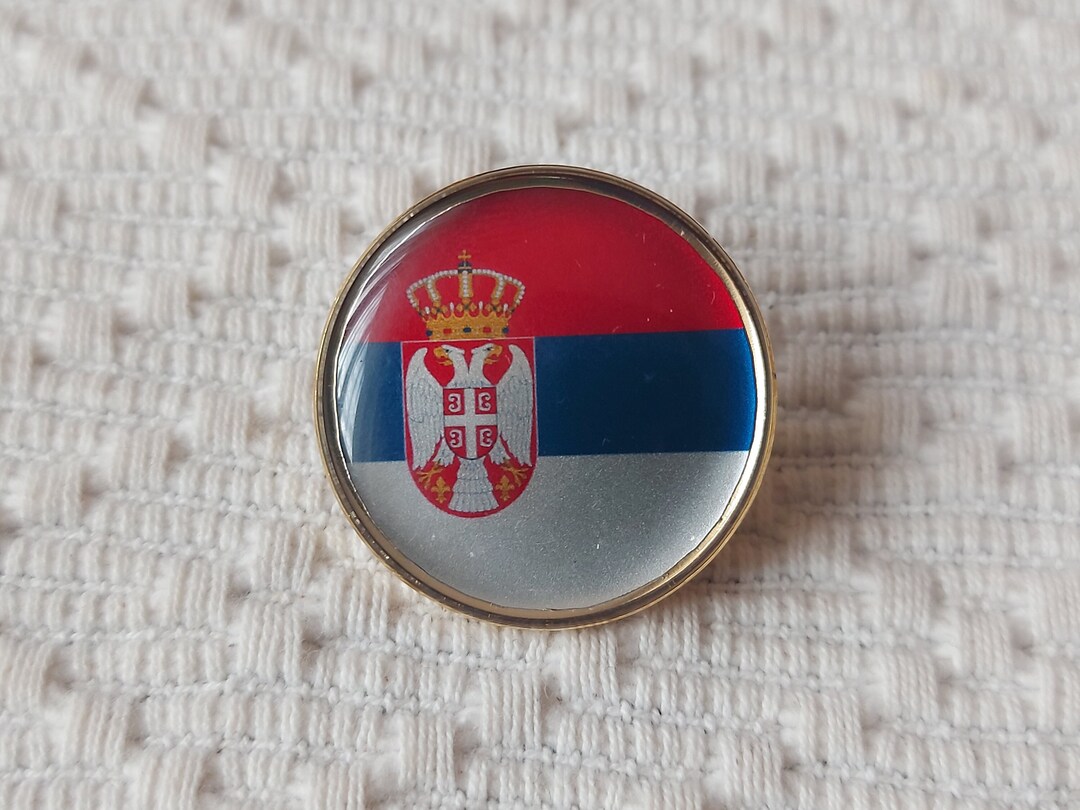 Serbian Flag Pin Badge - Etsy