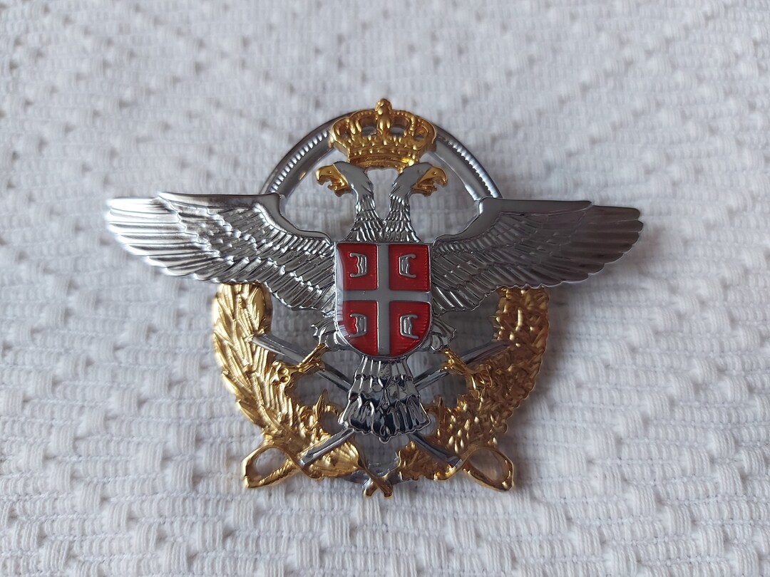 Original Metal Badge for Serbian Officer Cap - Etsy