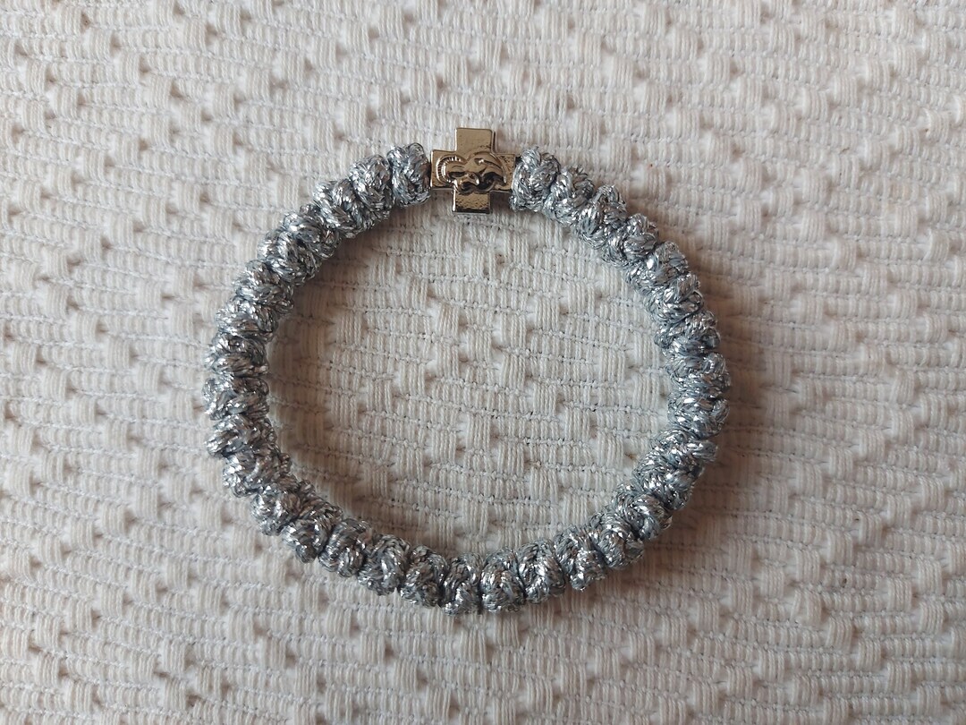 Small Silver Brojanica - Orthodox Serbian Prayer Rope Bracelet - 33 ...