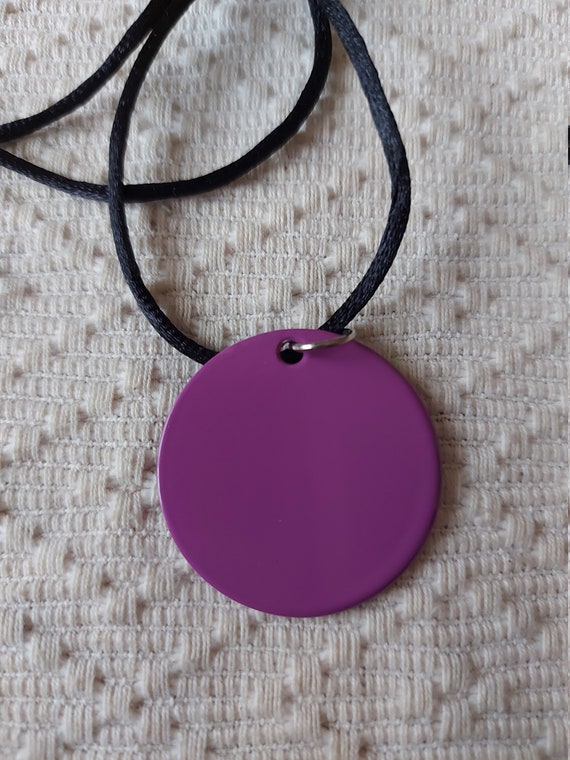 Nikola Tesla Purple Plate Disk Necklace | Etsy