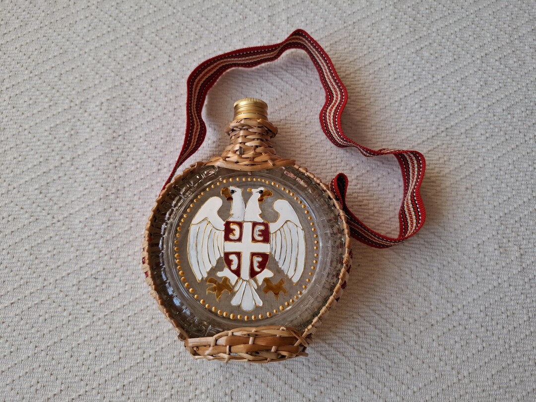 Big Serbian Traditional Glass Souvenir for Decor - Etsy