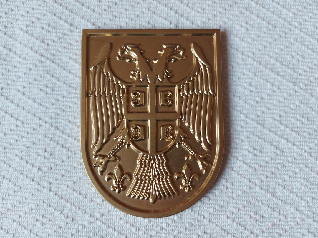 Serbian Coat of Arms - Golden Color - Polyurethane Resin - Etsy