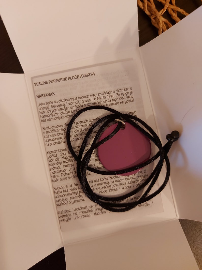 Nikola Tesla Purple Plate Disk Necklace R3cm 1.18in - Etsy