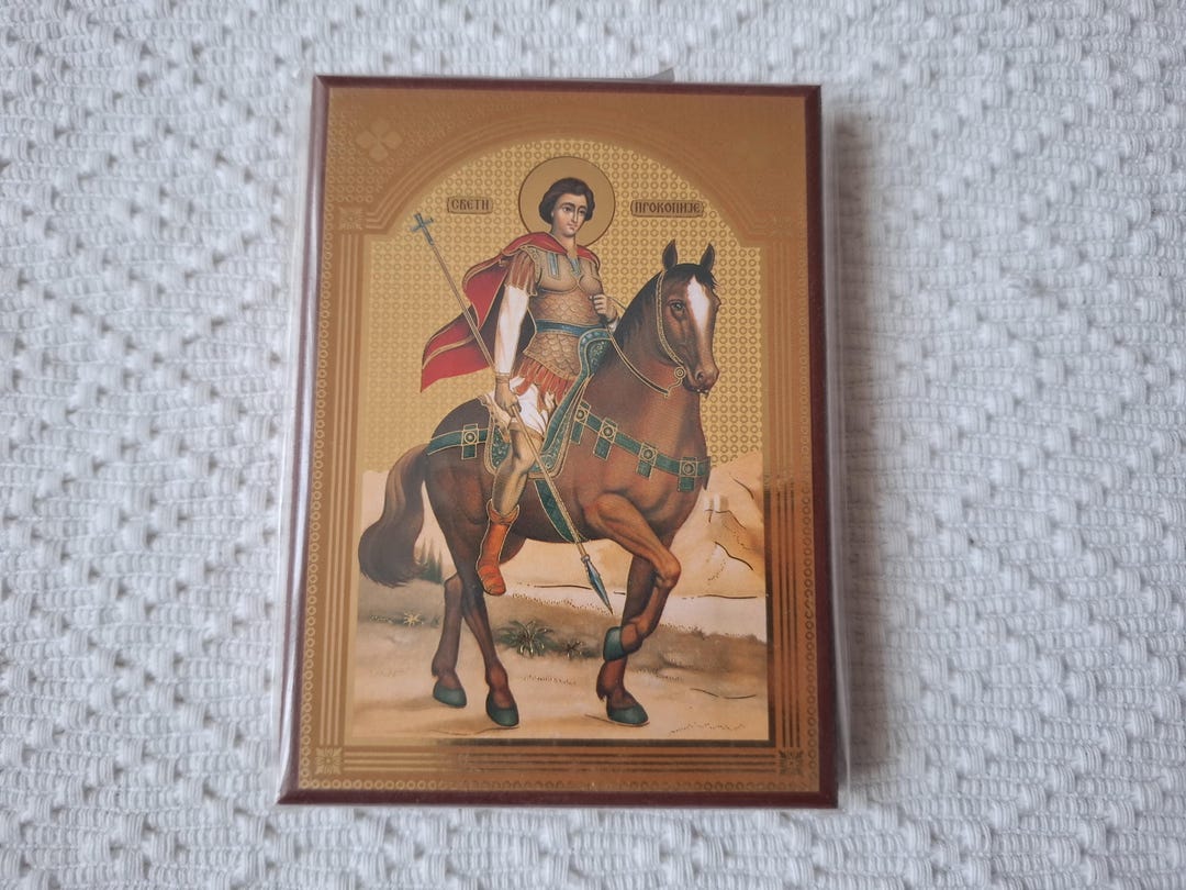 Handmade Serbian Orthodox Icon of St Procopius 10cm X 8cm - Etsy