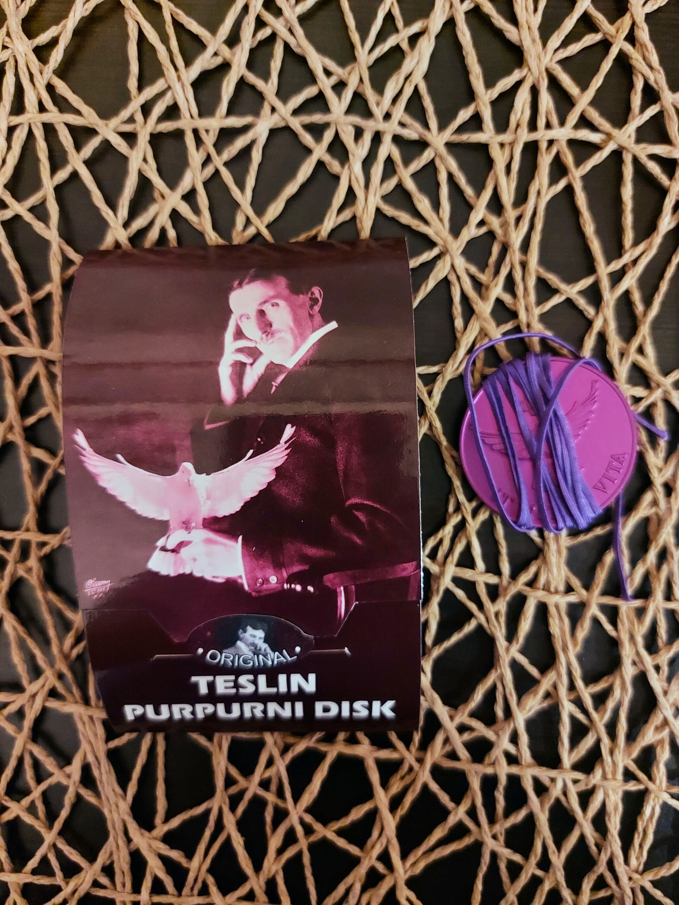 Original Nikola Tesla Purple Plate Disk Necklace Dimension R3cm - Etsy