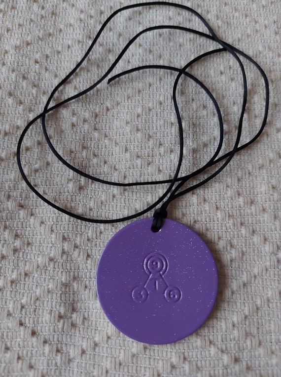 Purple Plate Disk Necklace Nikola Tesla Dimension R4.5cm - Etsy