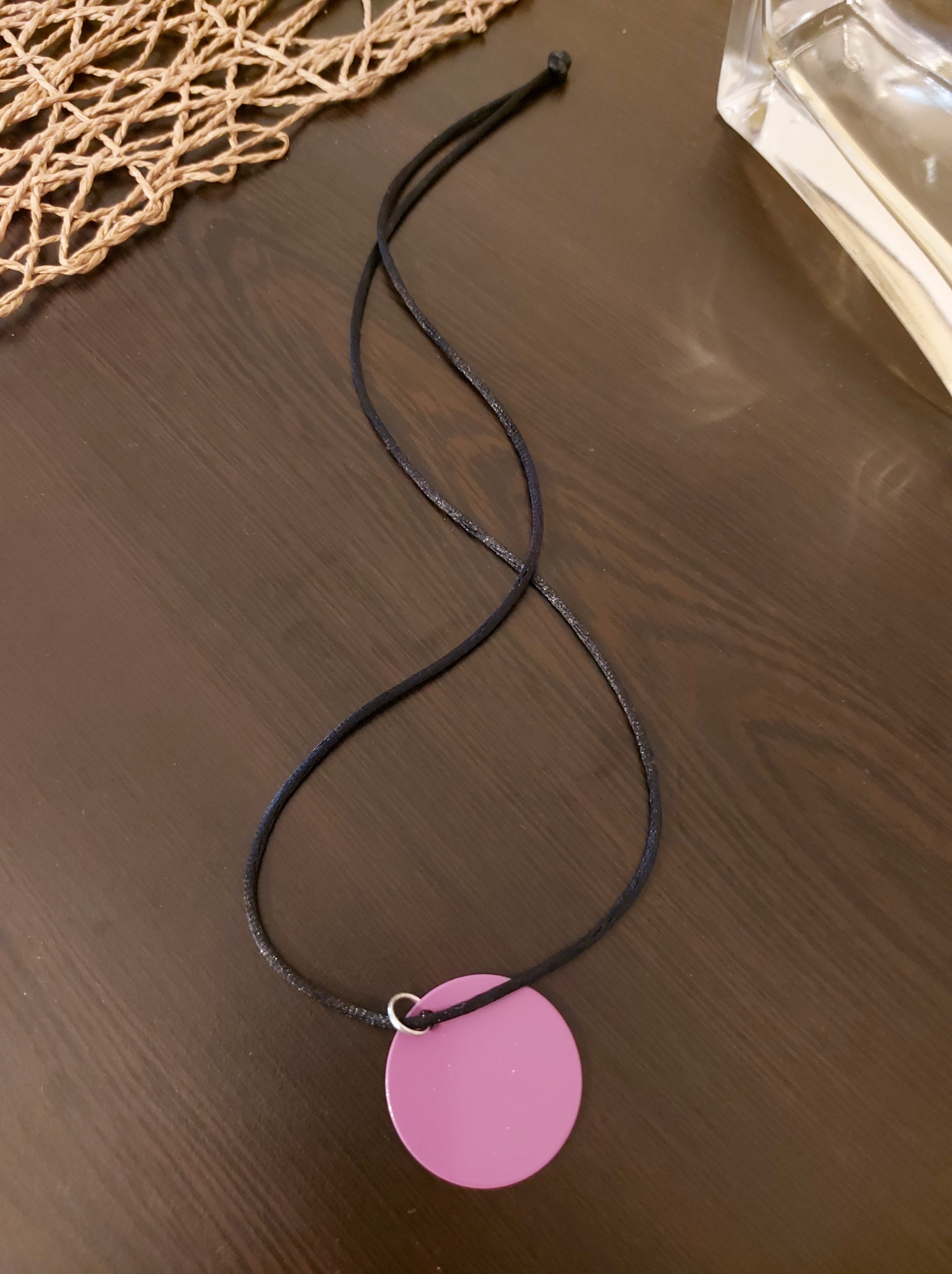 Nikola Tesla Purple Plate Disk Necklace R3cm 1.18in - Etsy