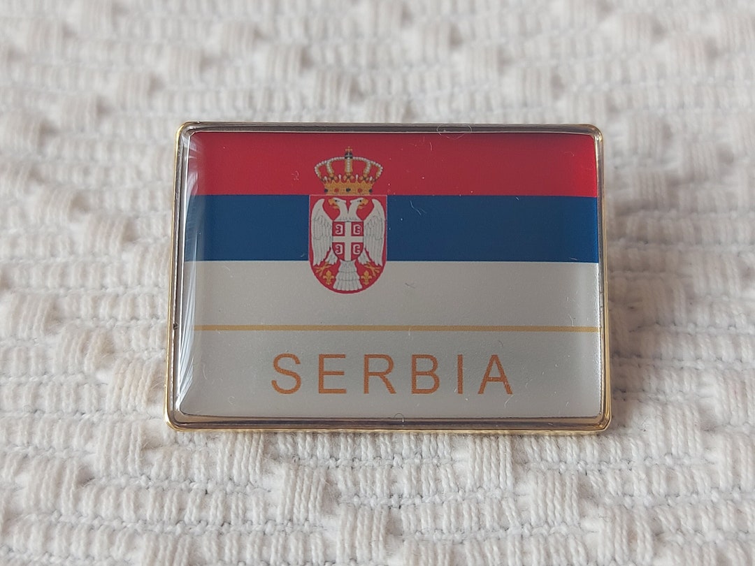 Serbian Flag Pin Badge - Etsy