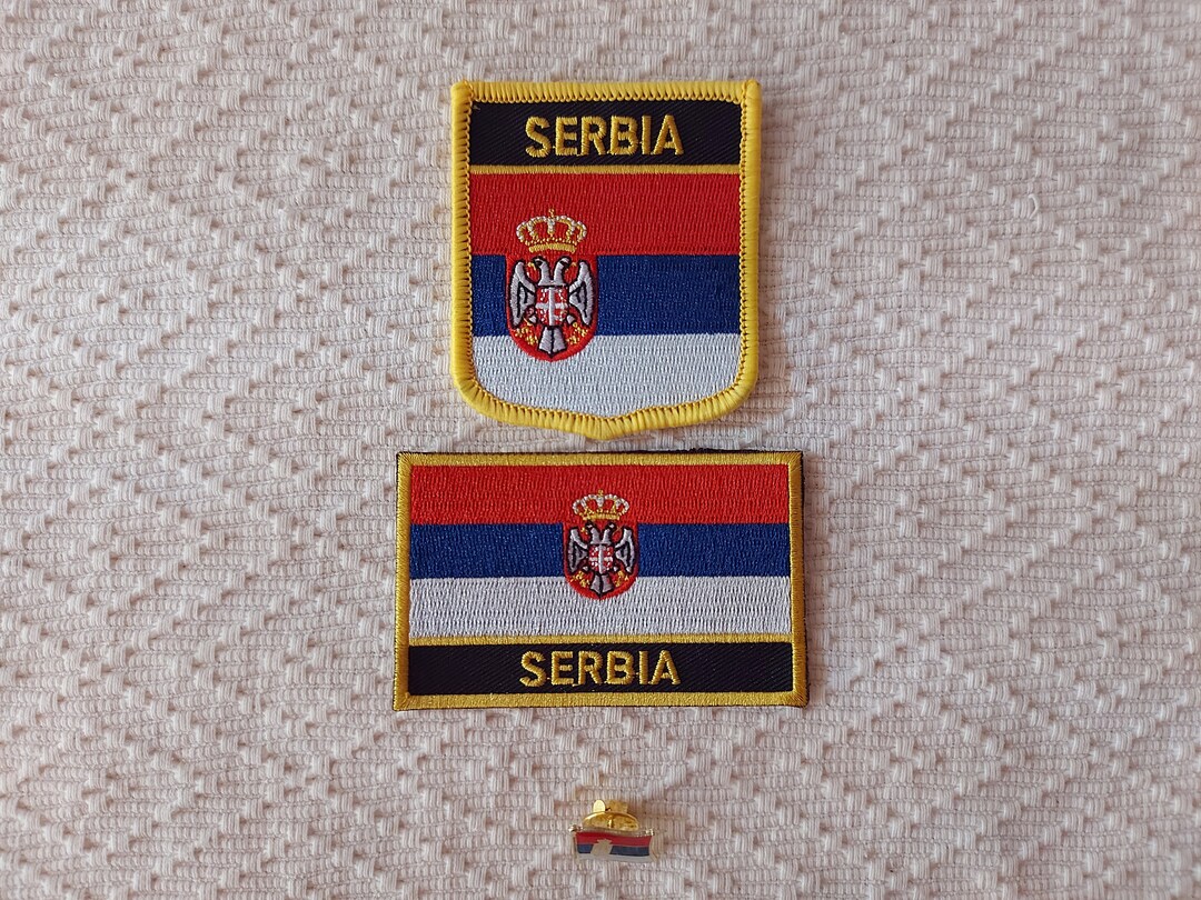 Serbian Flag Pin Badge and 2 Patches - Etsy