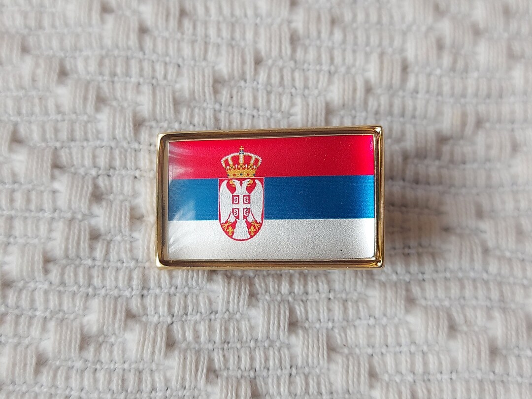 Serbian Flag Pin Badge - Etsy