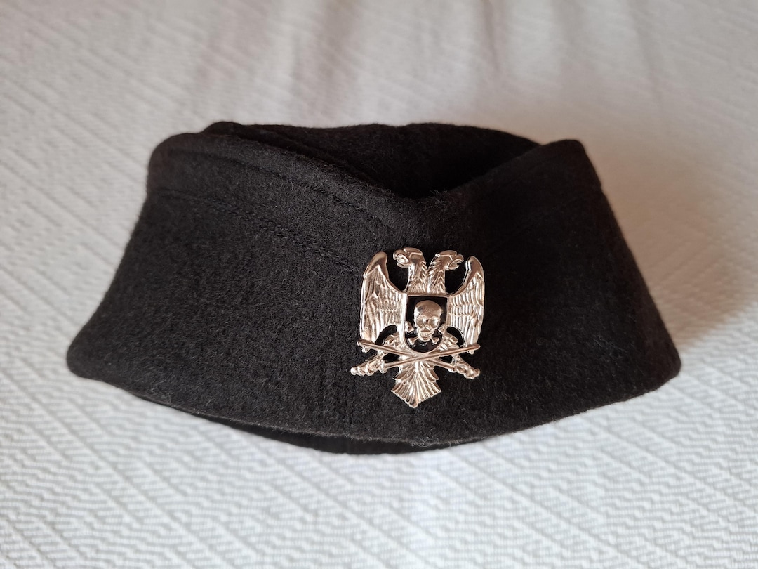 Serbian Traditional Cap Sajkaca With Kokarda - Black Color Size 59 Cm ...