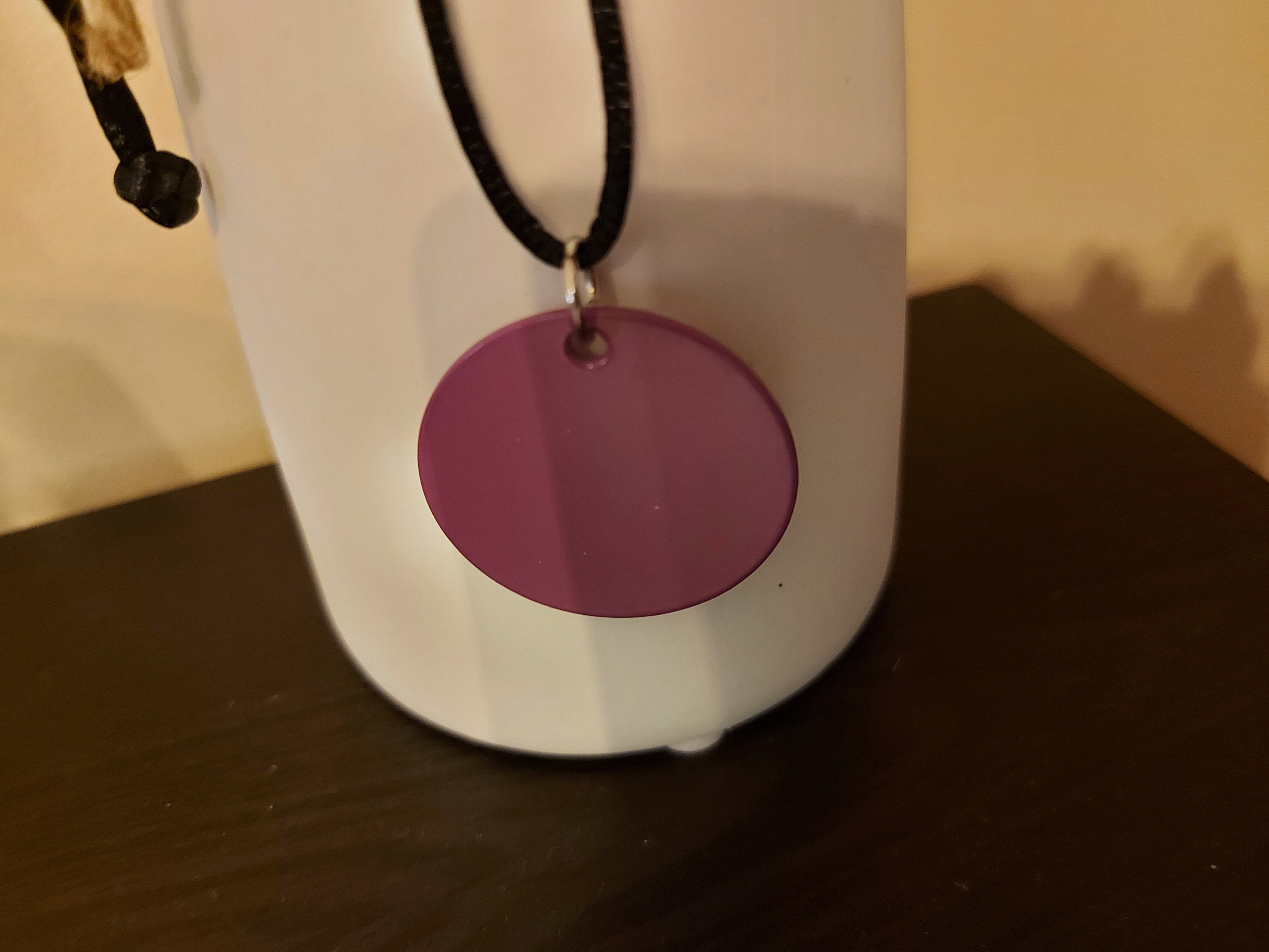 Nikola Tesla Purple Plate Disk Necklace R3cm 1.18in - Etsy